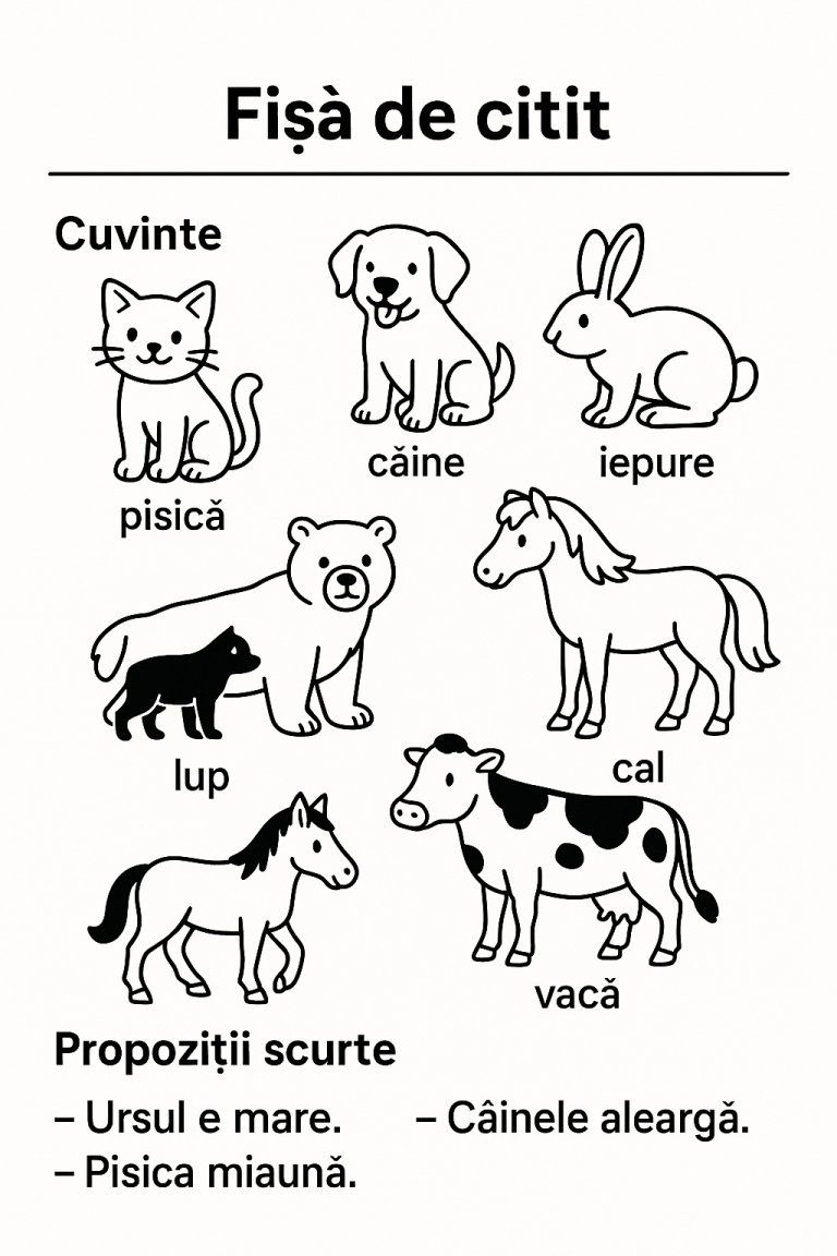 Texte de citit pentru clasa pregătitoare: Resurse și exemple pentru ...