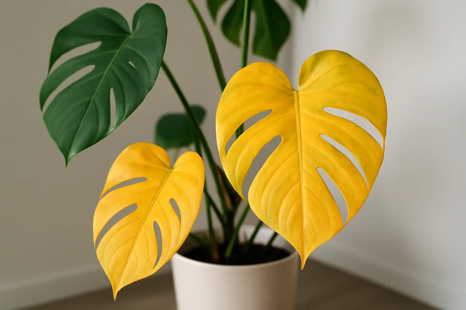 Monstera cu frunze galbene: cauze si solutii - Ruki